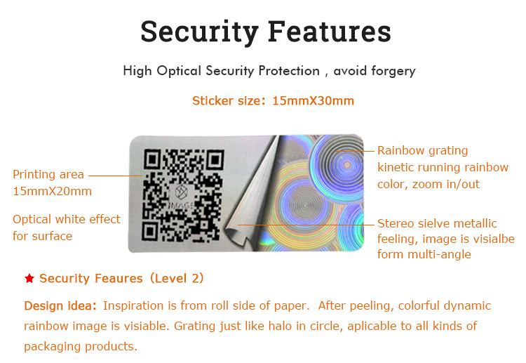 Holographic Logo Stickers with Unique QR Code - Hologram Sticker, ID ...